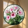 Decorative Morning Glory Window Hanging – Stained Glass Style Decor ...