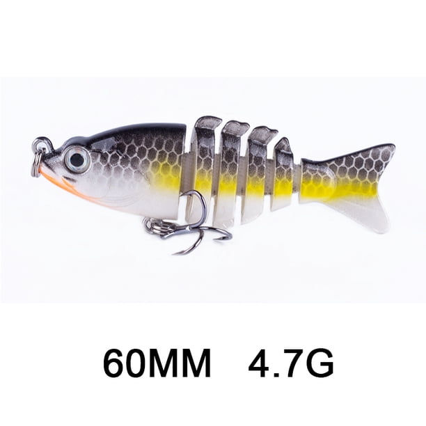 Hanlin 5/6/7/8/10cm Mini Multi Jointed Swimbait Fishing Lure Flexible ...