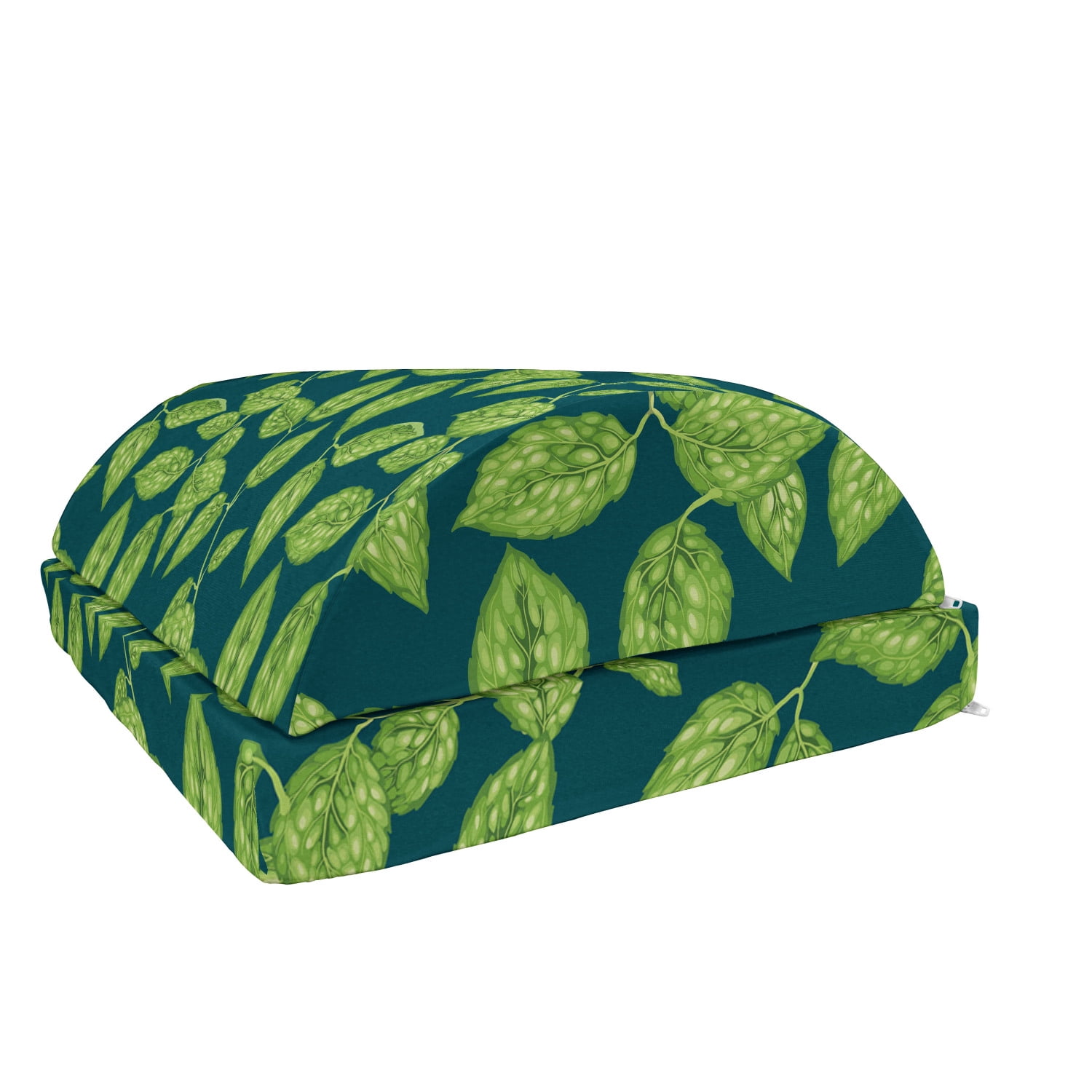 Botanical Foot Rest, Bicolour Nature Pattern with Repeating Jasmine ...