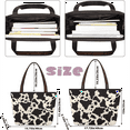 Cow Print Tote Bag for Women Men,Large Tote Bag Shoulder Bag Top Handle ...