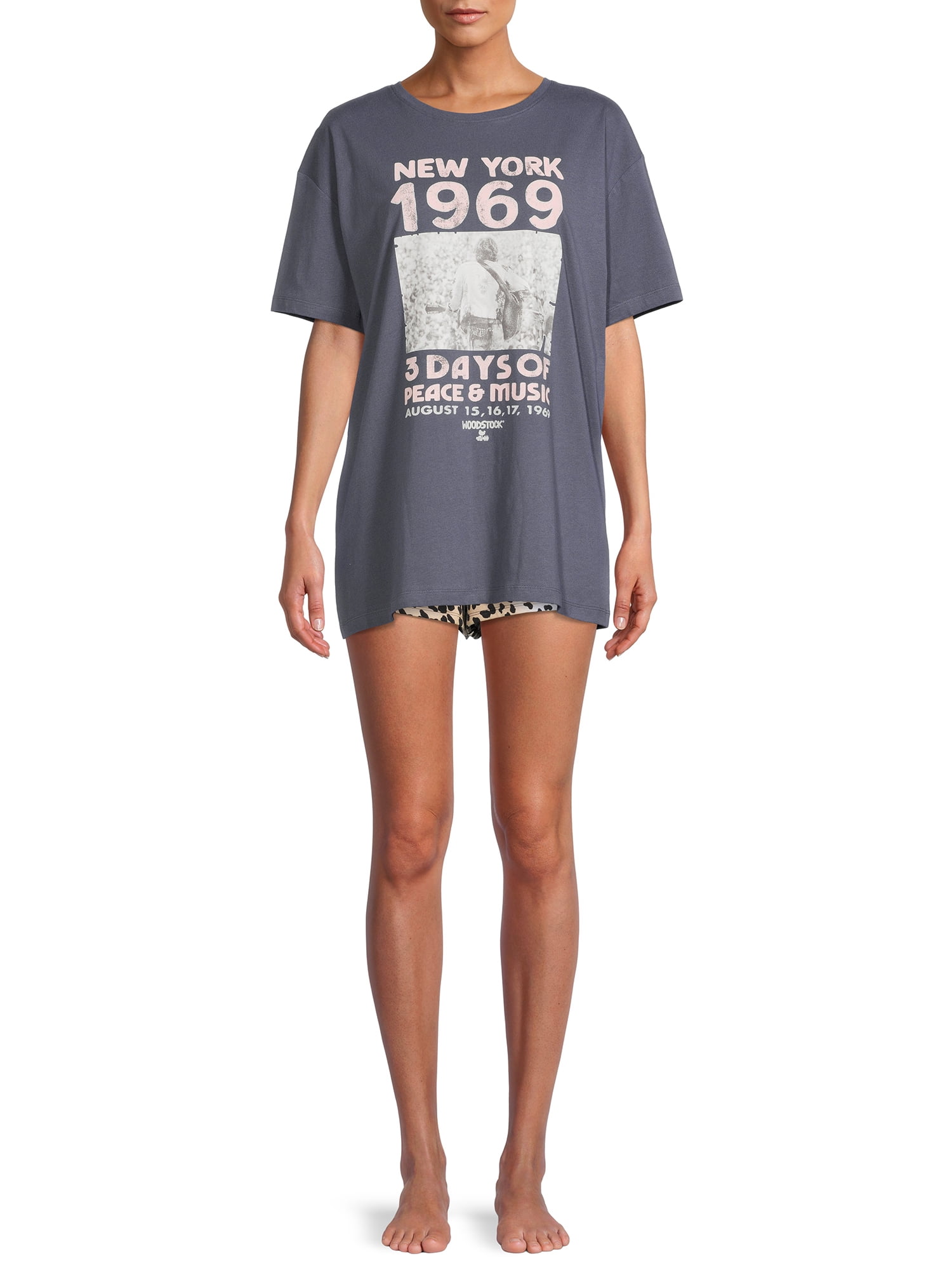 Grayson Social Women's and Women's Plus Oversized Boyfriend Sleepshirt ...