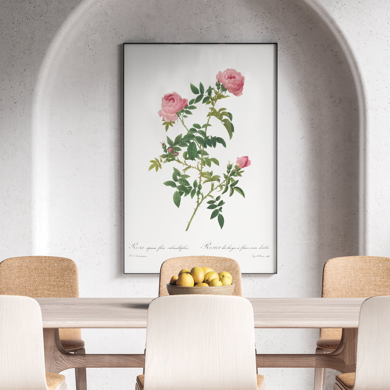 Hundred-petalled English Rose - 1817–1824 | Pierre-Joseph Redouté | Premium Fine Art Print ...