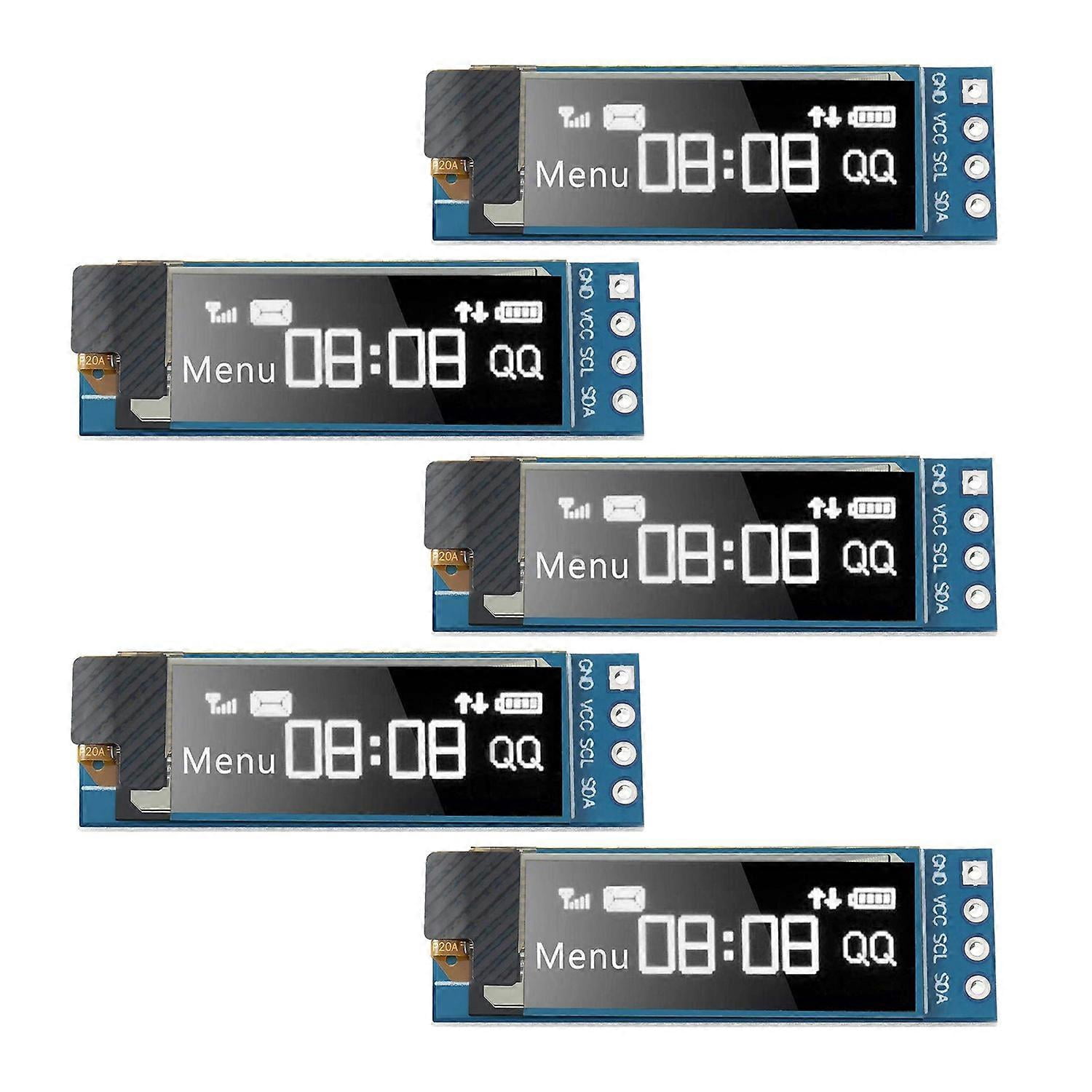 5 Pieces I2C Display Module 0.91 Inch I2C OLED Display Module I2C OLED ...