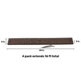 GroundSmart Curb Landscape Edging, 4' Brown Rubber Garden Border, 4 ...