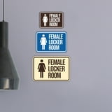 Classic Framed Female Locker Room Sign (Black /Gold) - Small - Walmart.com