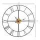 HOMCOM 36 Inch Large Wall Clock, Silent Non Ticking Wood Metal ...