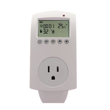 Automatic Electric Programmable Thermostat Outlet Switch for Heating ...