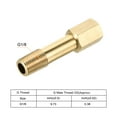 Uxcell Brass Pipe Fitting G1/8 Female to G1/8 Male Thread Adapter 50mm ...