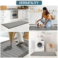 GALMAXS7 Kitchen Rugs Absorbent Rubber backed Kitchen Mat Gray Woven ...