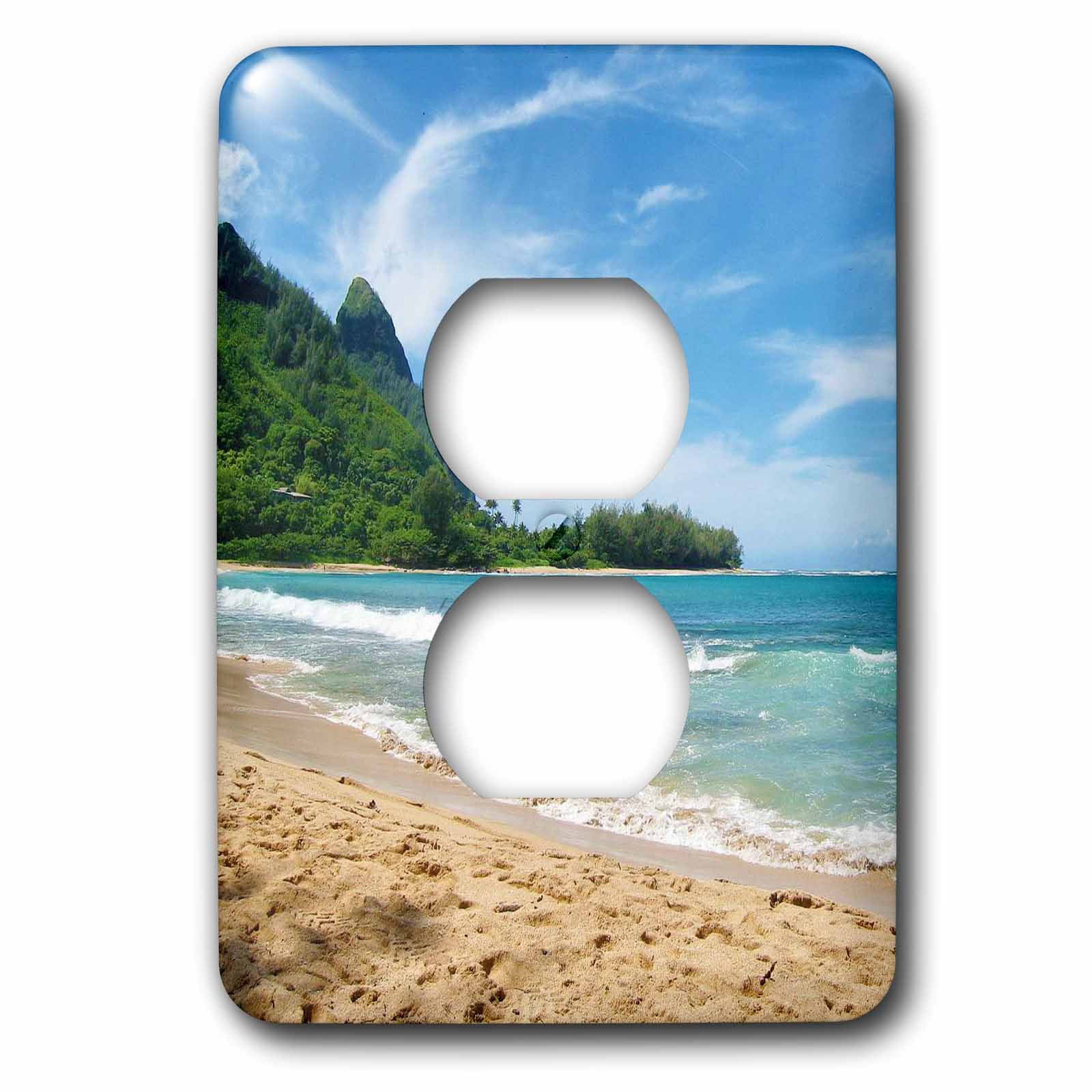 3dRose Blue Ocean- Hawaii- Tropical Photography - 2 Plug Outlet Cover ...
