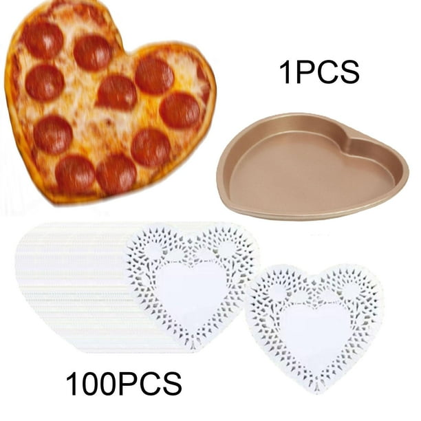 Heart Shape Pizza Pan Carbon Steel Bakeware for Fruit Pie Cheesecake ...