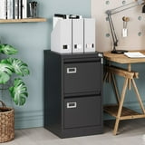 MIIIKO 2 Drawer File Cabinet,Metal Small Filing Cabinets with Lock,15 ...