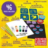 Crayola Less Mess Painting Activity Kit, 47 pcs, Washable Kids Paint ...