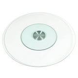 Miumaeov Round Tempered Glass Turntable Dining Table Centerpiece Large ...