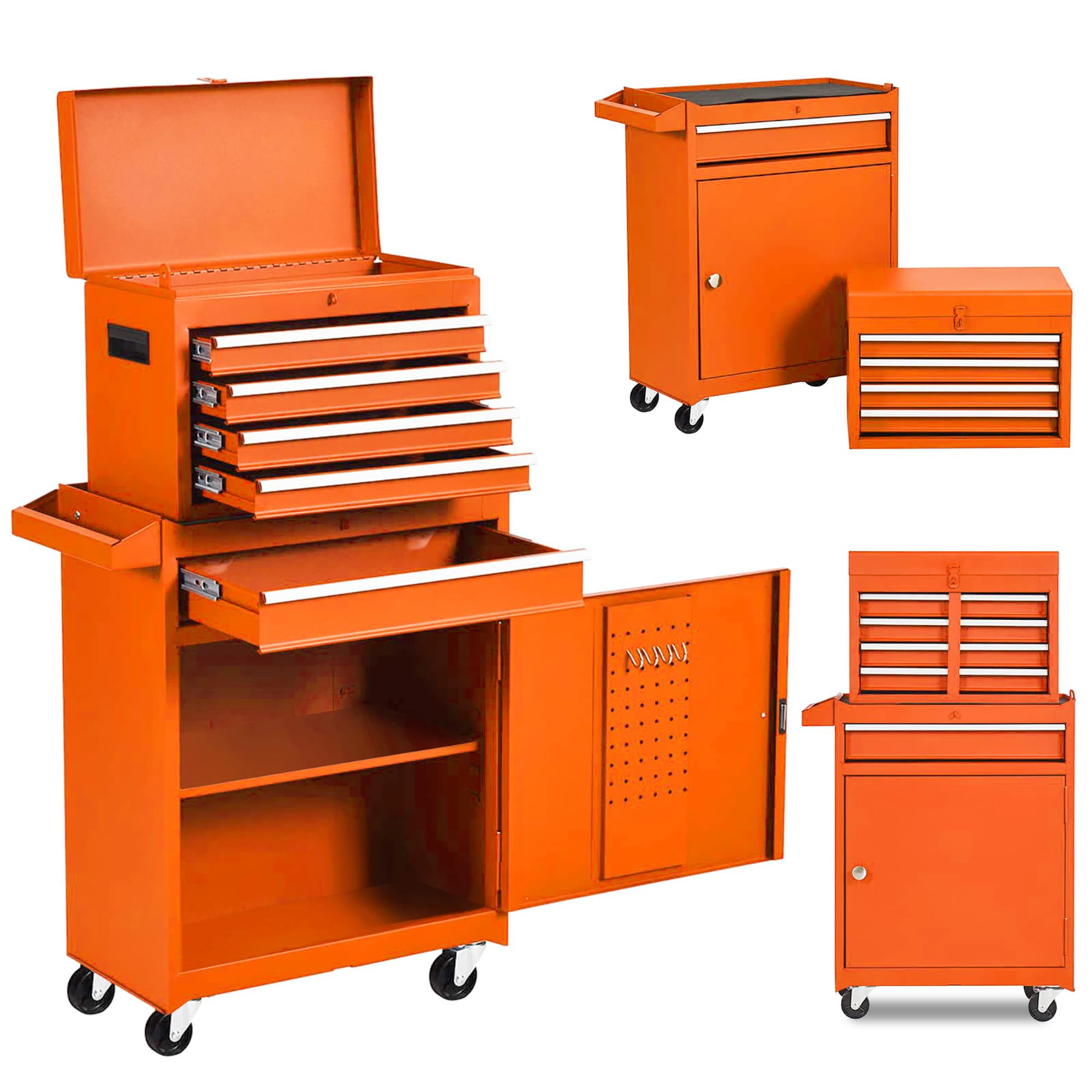 5-Drawers Rolling Tool Chest Cabinet High Capacity Tool Storage Cabinet ...