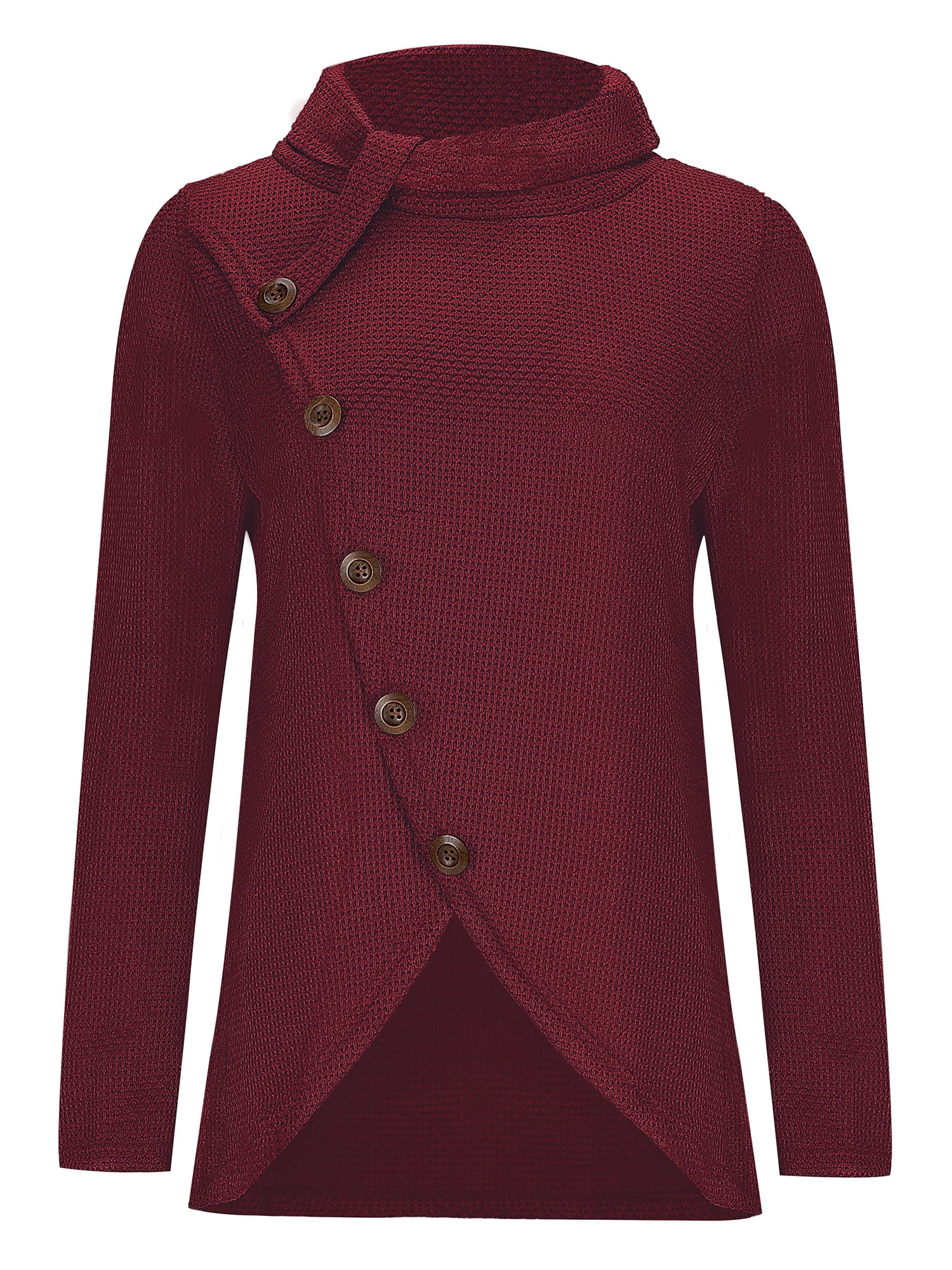 Frontwalk Ladies Pullover Solid Color Sweater Long Sleeve Jumper Tops ...