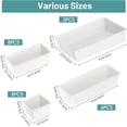 25 PCS Plastic Drawer Organizer Set, 4 Sizes Desk Drawer Divider ...