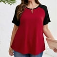 FNFYFH Women's Plus Size T Shirts Short Sleeve Crew Neck Reglan Shirts ...