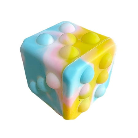 Stylish 3D Pop Pinch Cube Silicone Game Push Its Bubble Dice | Walmart ...