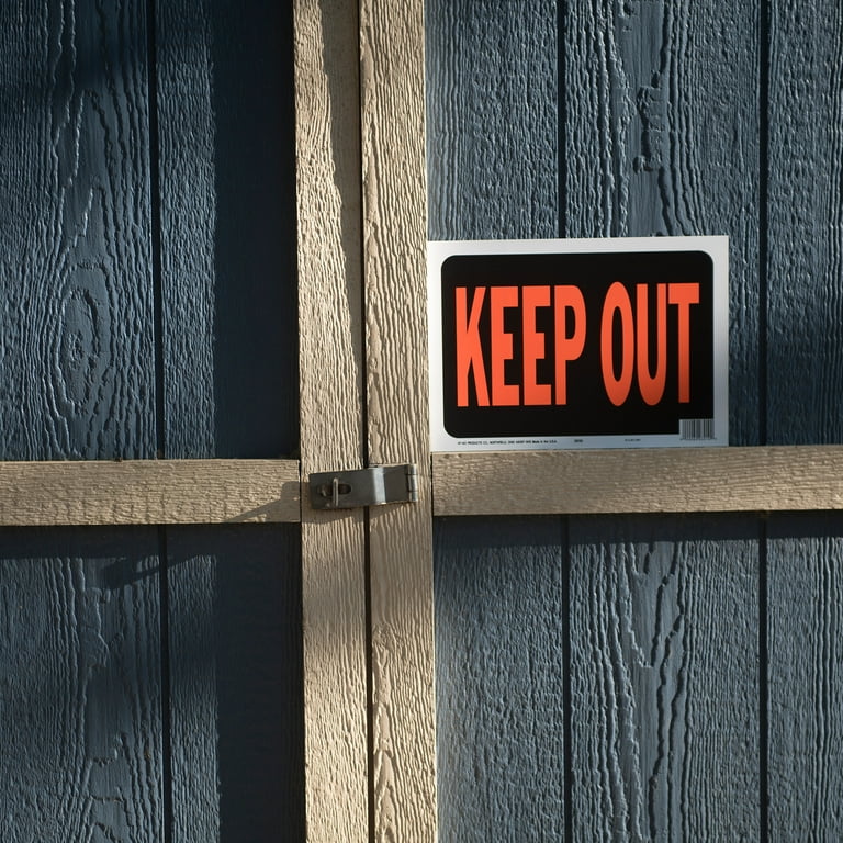 Wooden Keep Out Sign