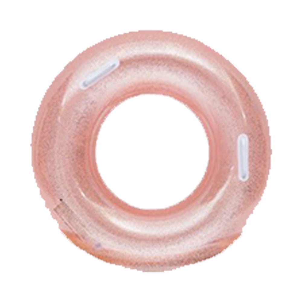 Inflatable Pool Float Tube Transparent Swimming Ring with Colorful ...