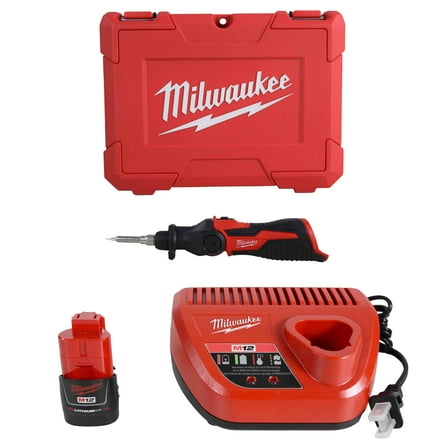 Milwaukee M12 Cordless Soldering Iron Kit - Electric Power Tool with ...