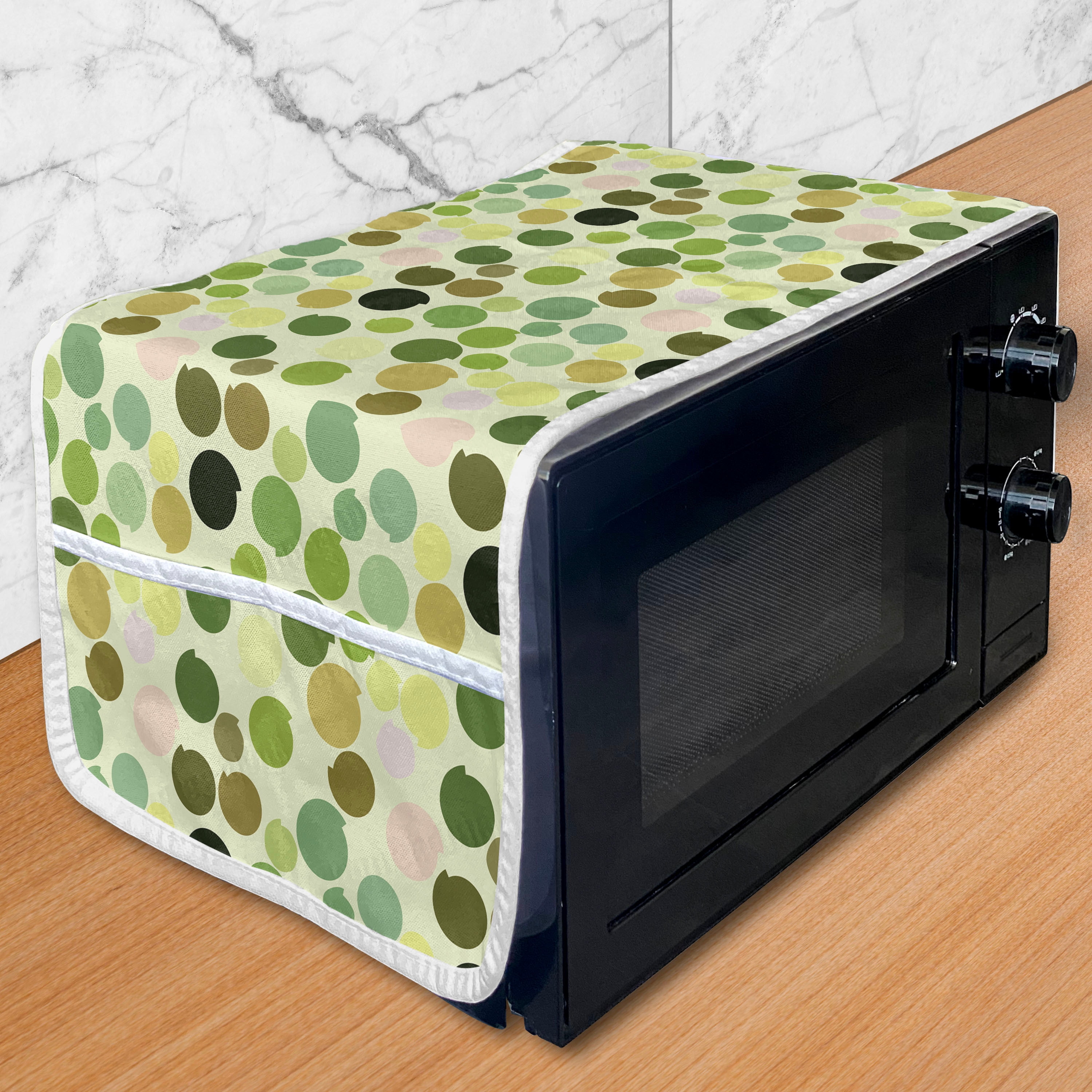 Abstract Microwave Oven Cover, Continuous Random Dots Brush Strokes on ...