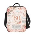 80th Birthday Gift Lunch Bag Insulated Thermal Lunch Box with Shoulder ...
