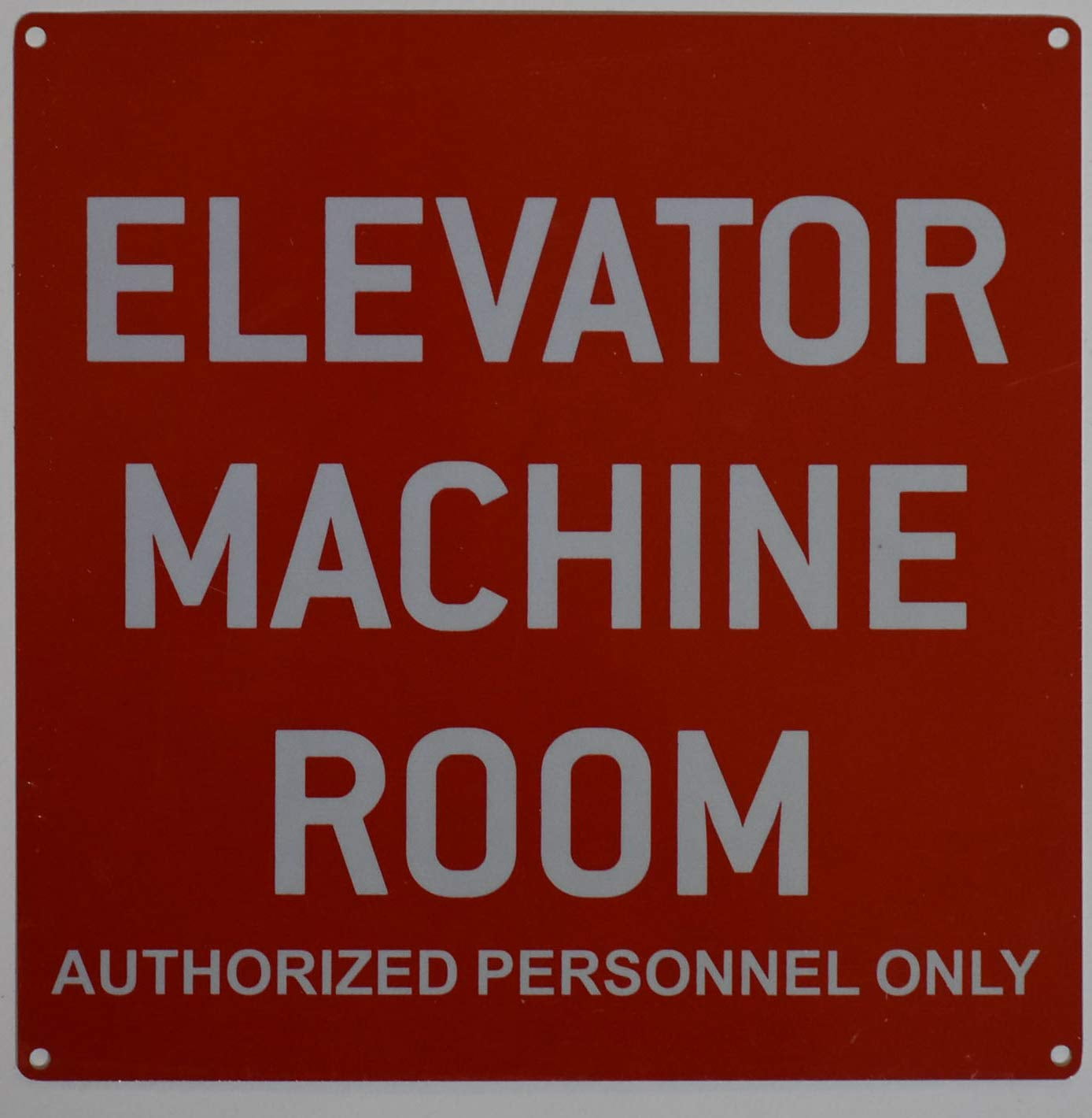 Elevator Machine Room Sign (red 10x10 Aluminium Rust Free) (ref-2201 ...