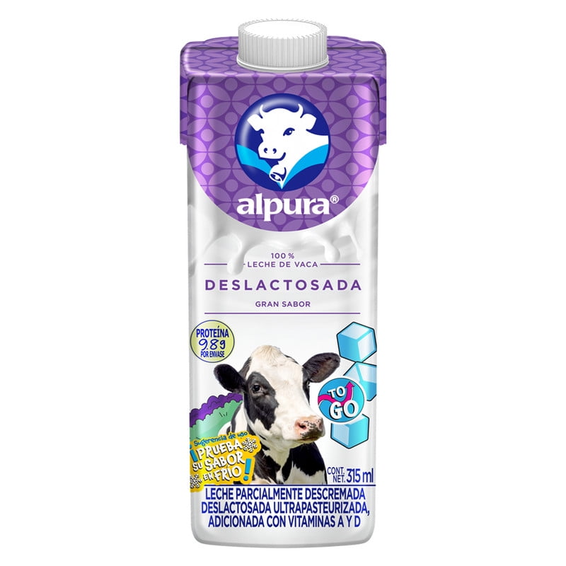 Leche Alpura Deslactosada 315ml | Bodega Aurrera en línea