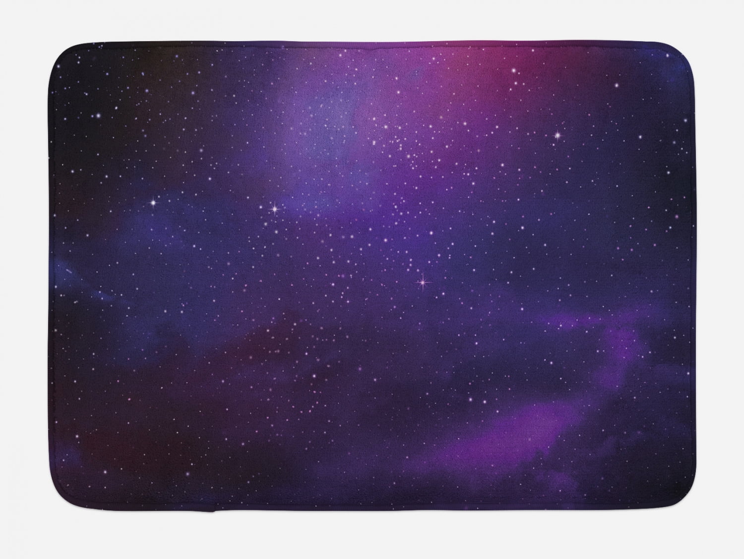 Sky Bath Mat, Galaxy Nebula Illustration Deep Space Star Clusters and ...