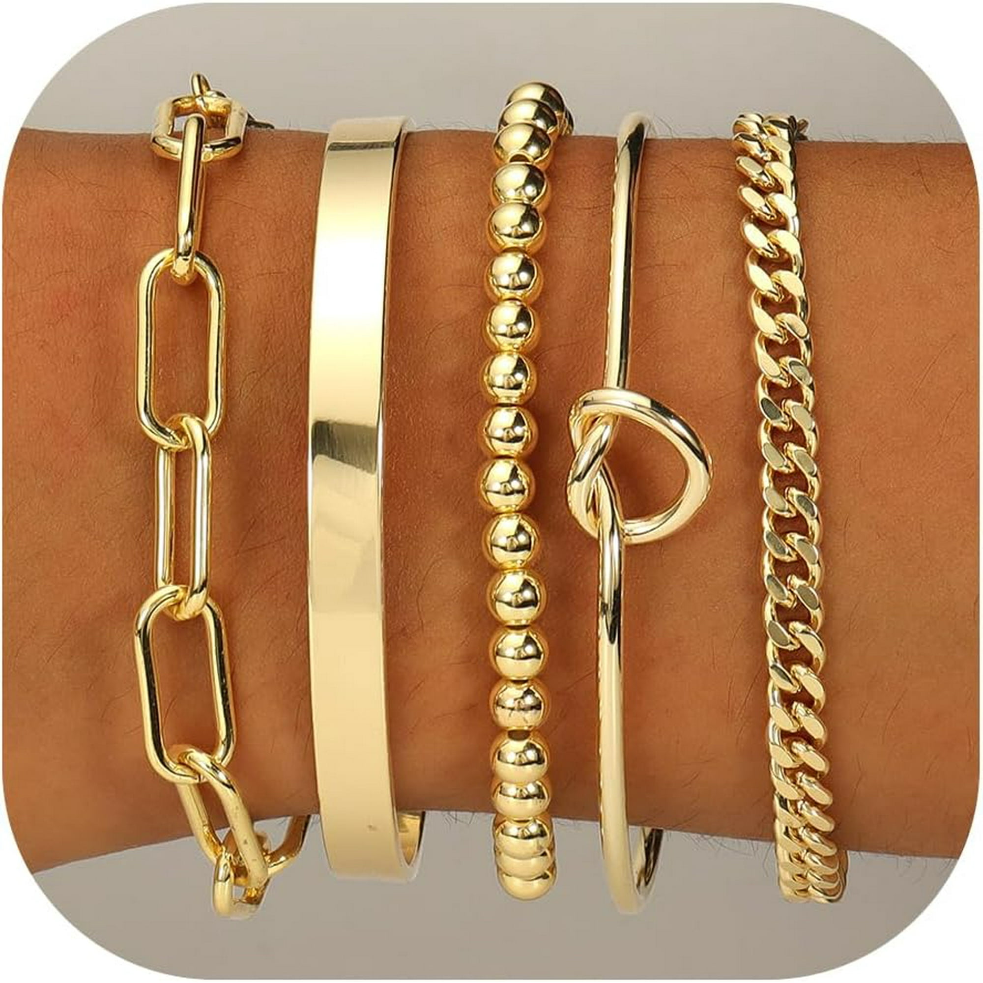 Click here for Salafire Dainty Gold Bangle Bracelets For Women Fa... prices