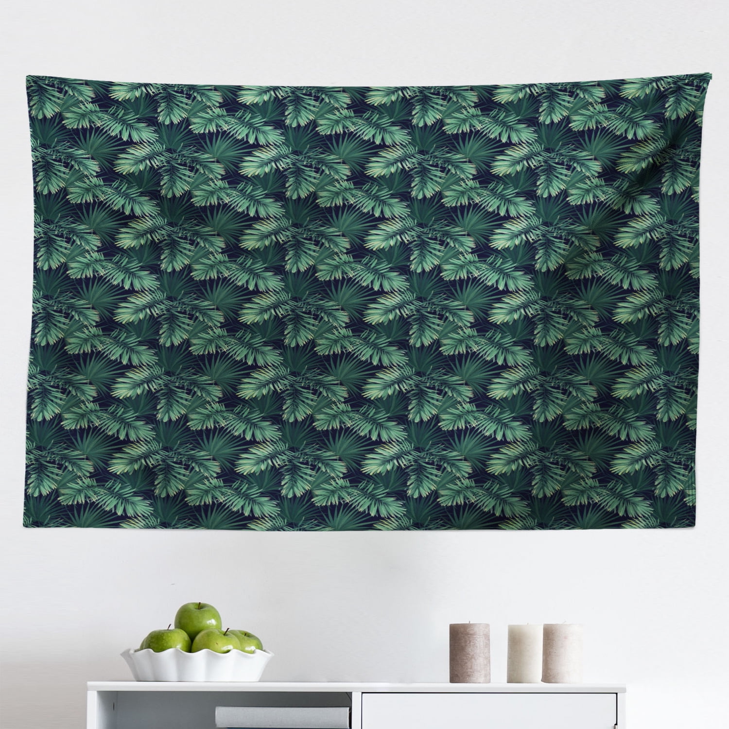 Leaf Tapestry, Pattern with Bicolour Leaves Modern Botanical Art ...
