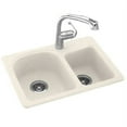 Swan KSDB-2518-010 25" x 18" Swanstone Double-Basin Dual Mount Kitchen ...