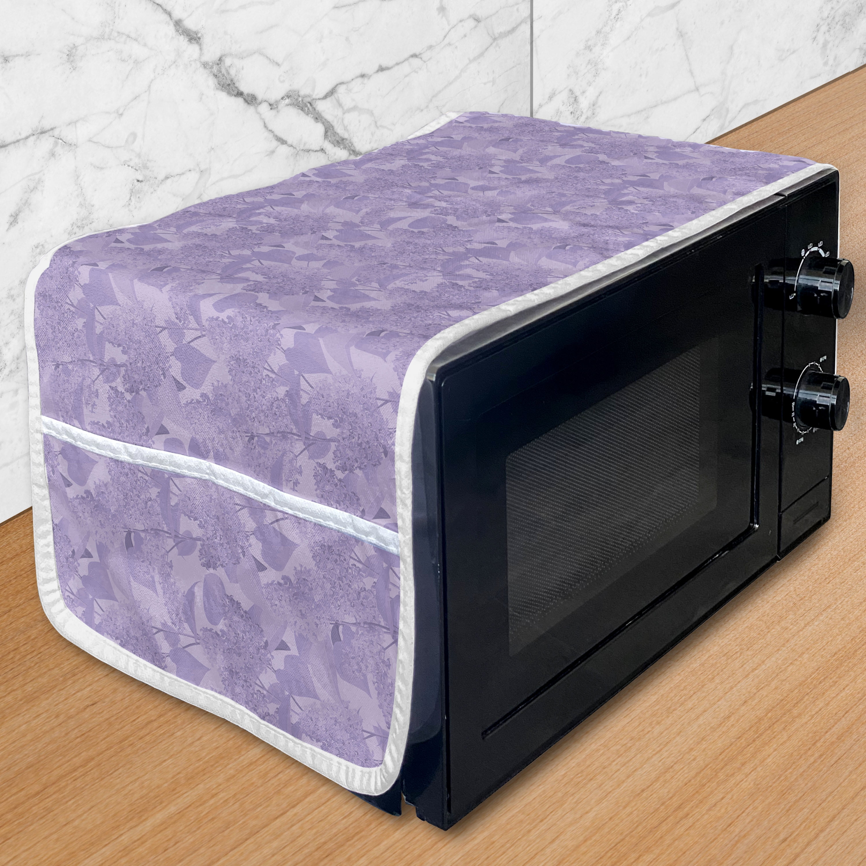 Lilac Microwave Oven Cover, Romantic Syringa Flower Bouquets Picture ...