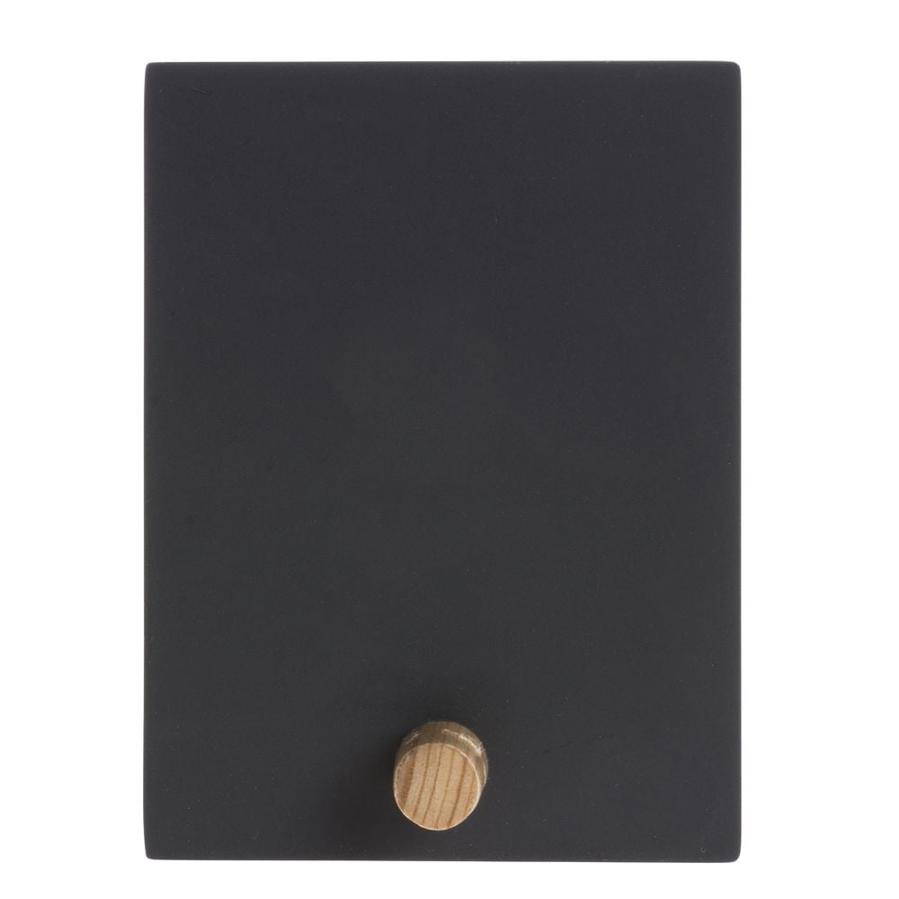 HUBERT® Wooden Peg Sign Matte Black Plastic - 3" L x 4" H - Walmart.com