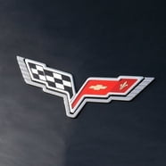 C7 Corvette Stingray Crossed flag Metal Underhood Emblem Fits: 2014 and ...