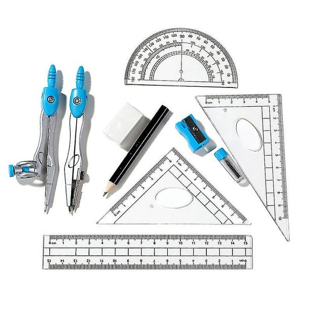 Geometry Sets Drawing Compasses, Rulers, Protractor, For Students, Math ...