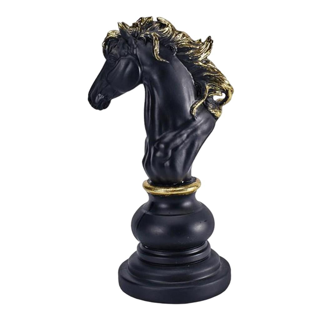 Resin Chess Pieces, Knight Statues Figures Chess Game Figurine Pieces ...