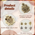 6Pcs 6 Style Sirius Theme Alloy Brooches Star Wolf Shield Badges for ...
