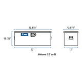 UWS EC20001 32-Inch Heavy-Wall Aluminum ATV Storage Box, RigidCore Lid ...