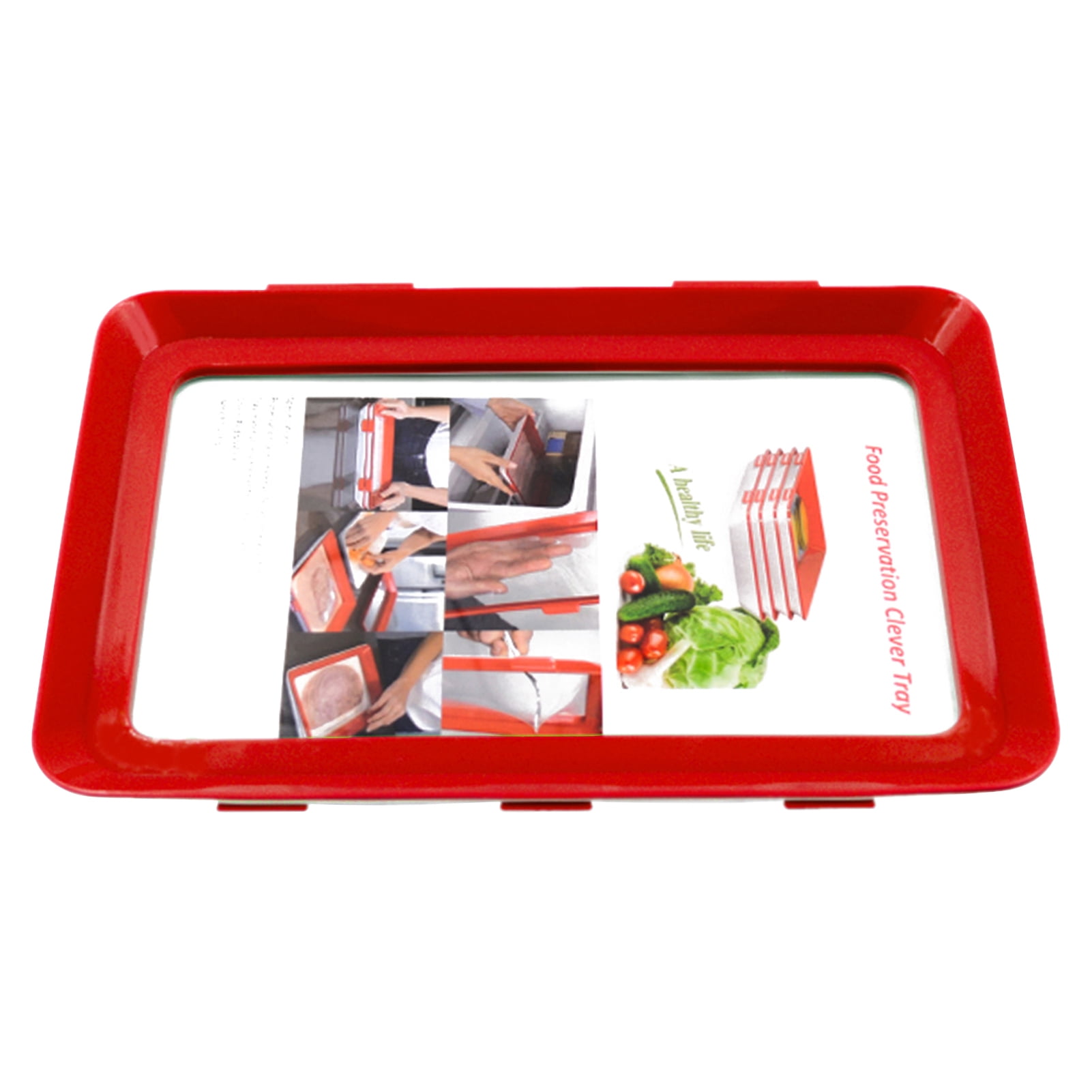 Dust-proof Food Storage Case Large Capacity Preservation Tray with ...