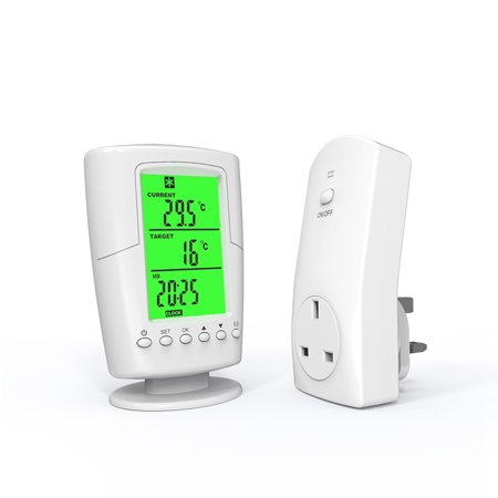 Smart Programmable Wireless Remote Thermostat + Plug in Socket Heating ...