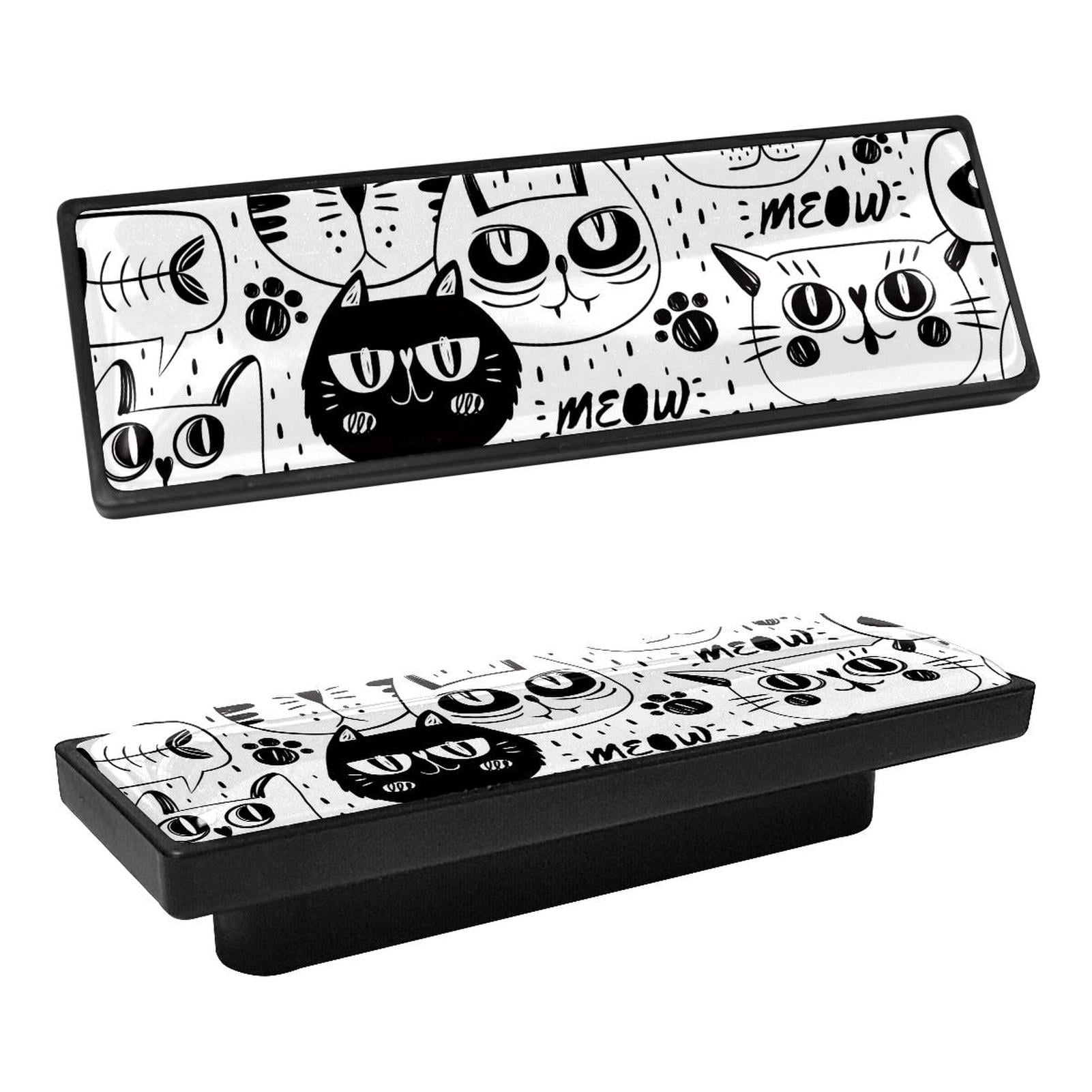 4 Pcs Rectangle Cabinet Handle Cupboard Knob Drawer Pulls Handle White ...