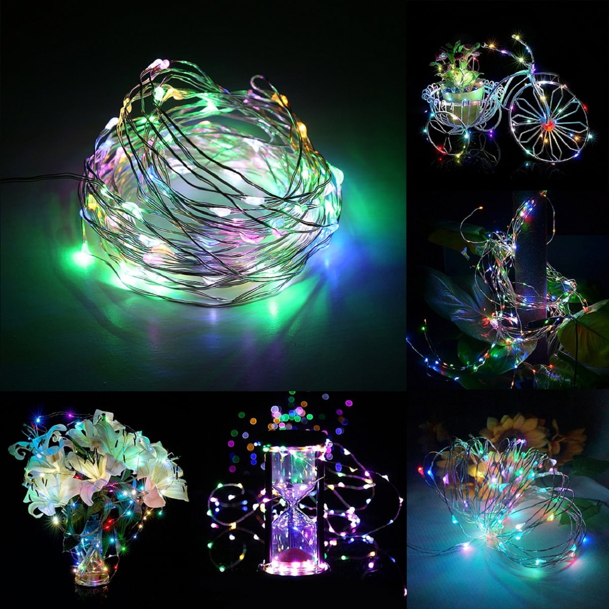 Perfect Holiday 100 LED Copper String Fairy Light - Multi Color ...