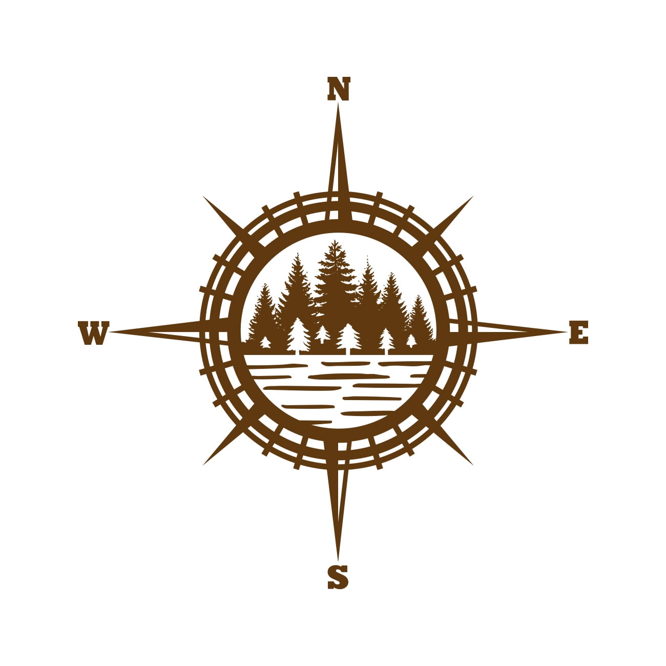 Tree Compass Sticker Decal Die Cut - Self Adhesive Vinyl - Weatherproof ...