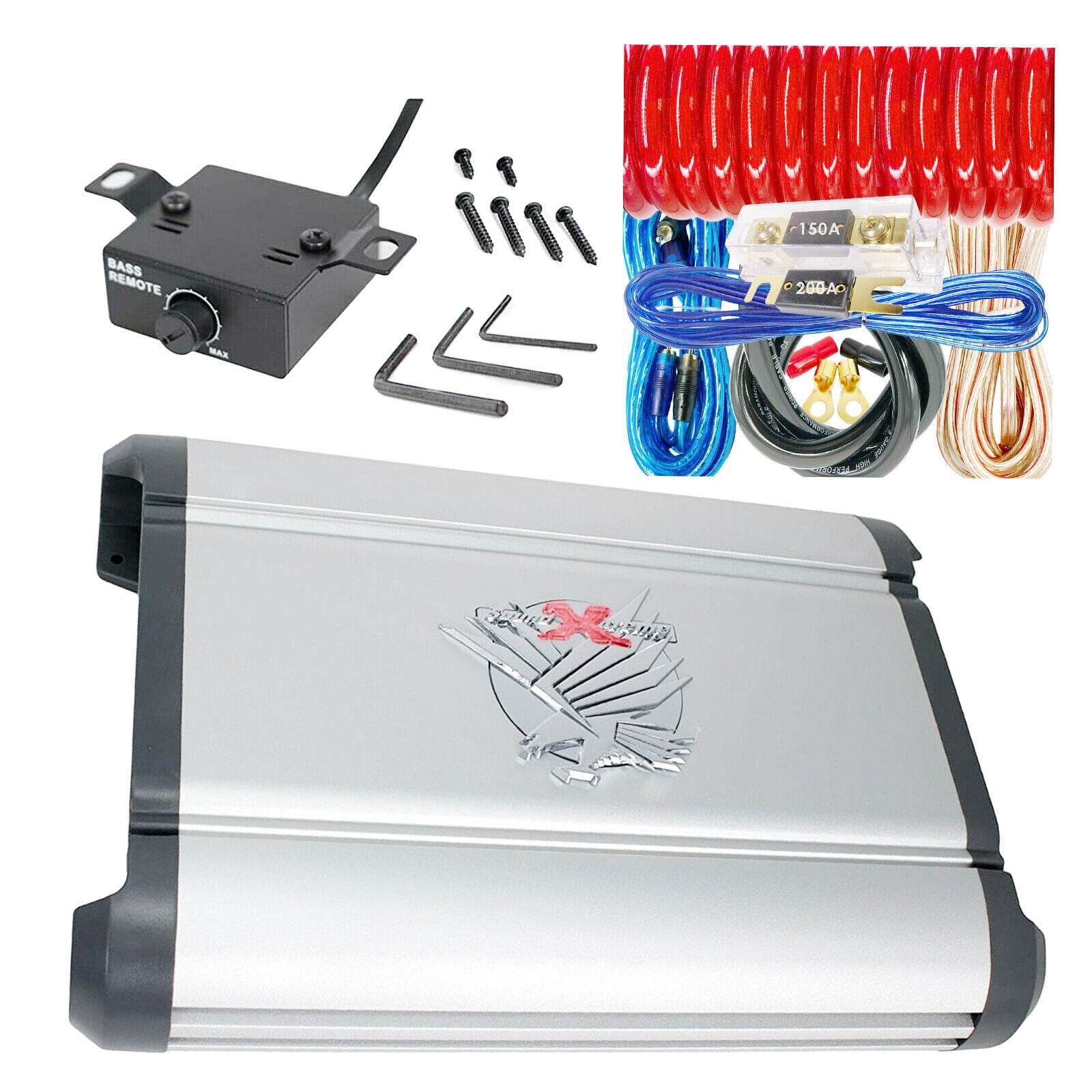 SOUNDXTREME ST-5000.1 5000 WATT CLASS D MONOBLOCK AMPLIFIER + 0 GAUGE ...