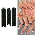 Eisoary 6Pcs Nail Art Stencil Stickers French Line DIY Manicure Tools ...