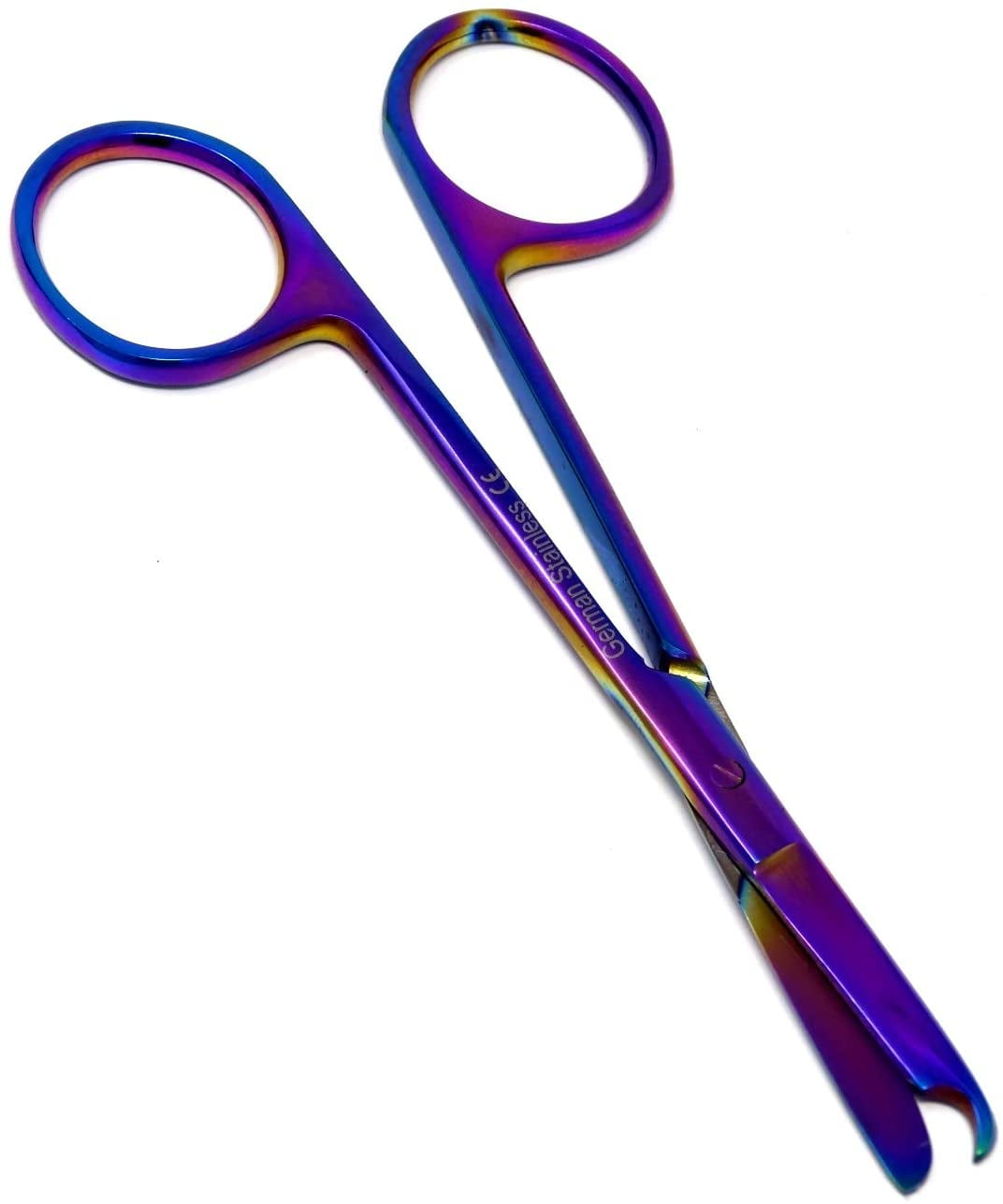 Suture Stitch Scissors 4.5" with Multi Rainbow Color Titanium Coating ...