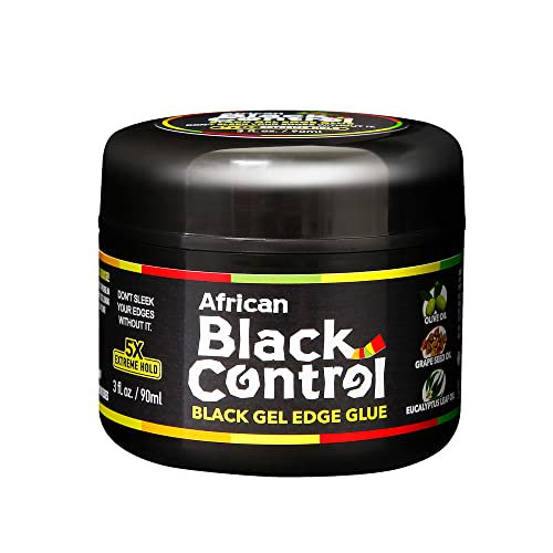 African Black Control Black Gel Edge Glue 5X Extreme Hold 3 fl. oz ...